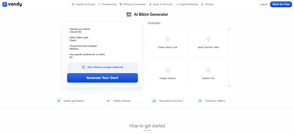 Top 10 Free AI Bikini Video Generators：No Prompt Needed!